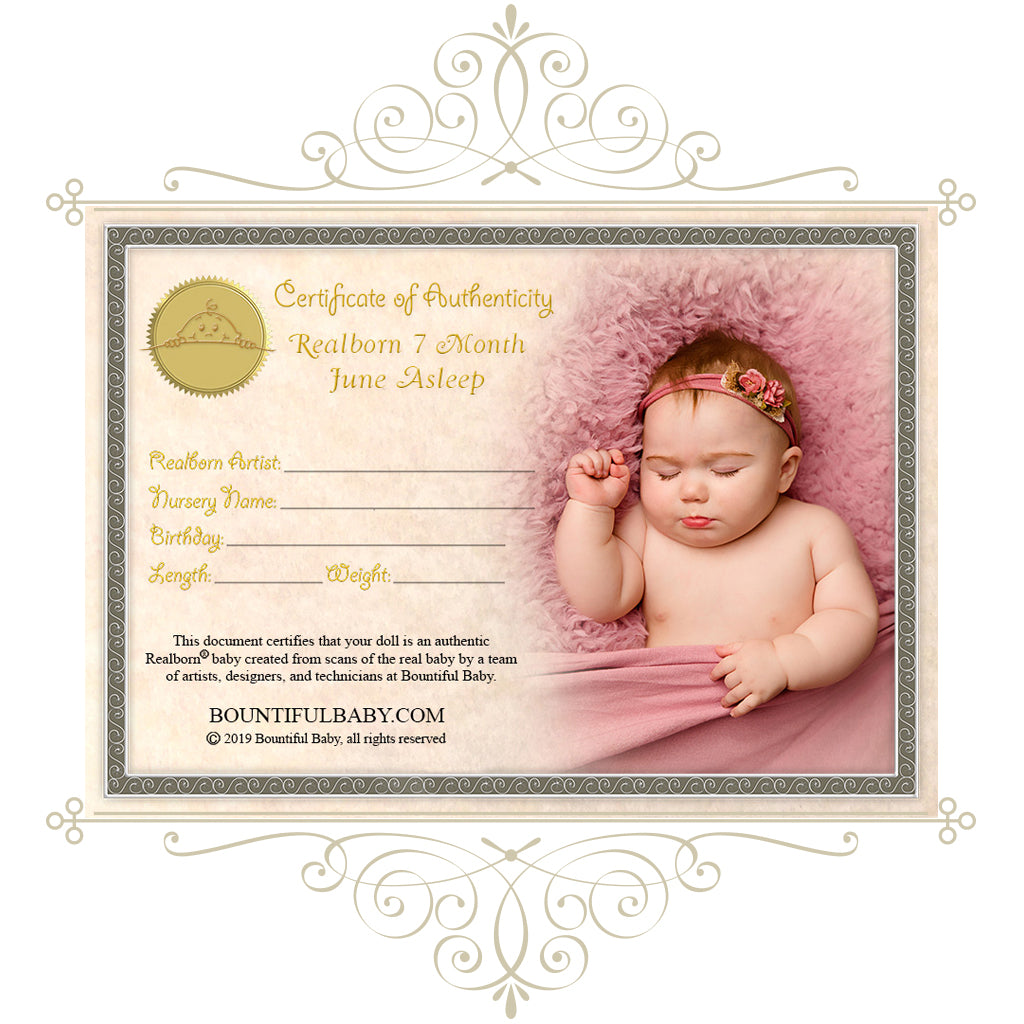 Realborn® 7 Month June Sleeping (25" Reborn Doll Kit) - Bountiful Baby ...