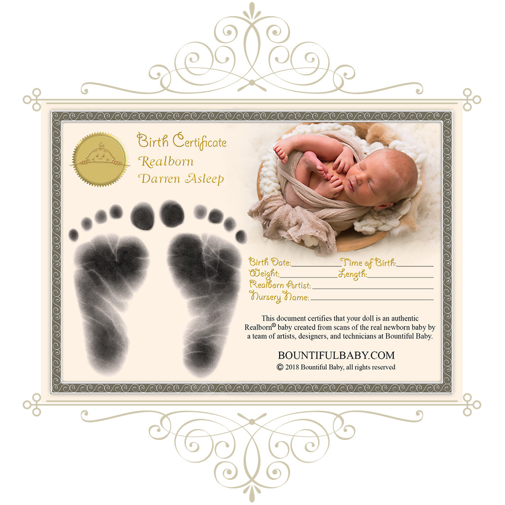 Realborn® Darren™ Sleeping (17.5" Reborn Doll Kit) - Bountiful Baby (DP ...