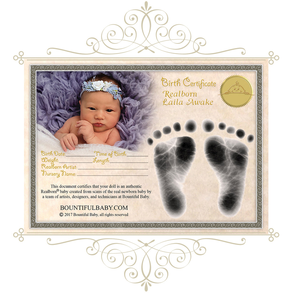 Realborn® Laila Awake(18" Reborn Doll Kit) - Bountiful Baby (DP ...